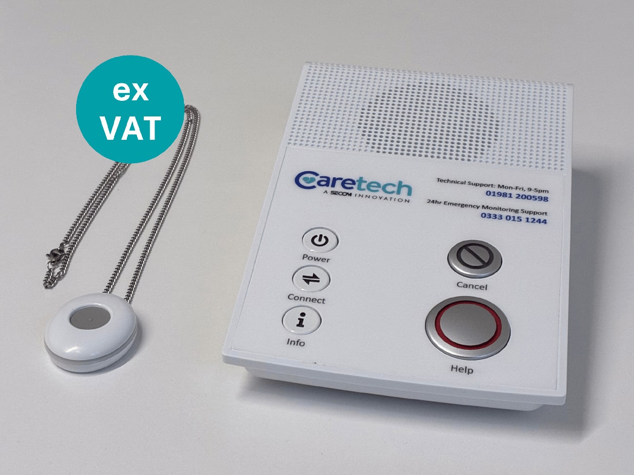 Carehub with advanced Pearl Pendant (with fall detection) excluding VAT ...